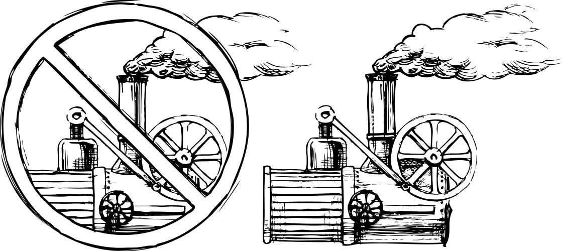 Hot rod powerful engine with smoke Royalty Free Vector Image