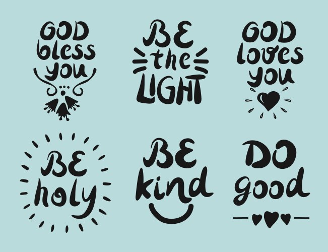 Hand lettering with bible verse you light Vector Image