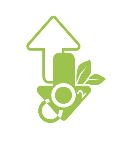 Co2 neutral icon set carbon gas emission Vector Image