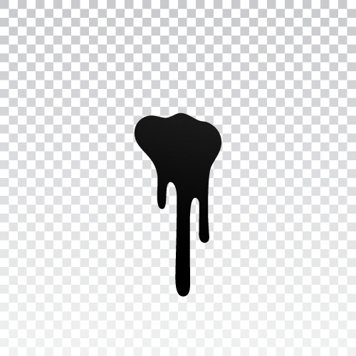 Dripping liquid outline on a transparent Vector Image
