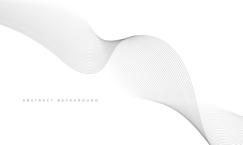 Grey wavy lines on white abstract background Vector Image