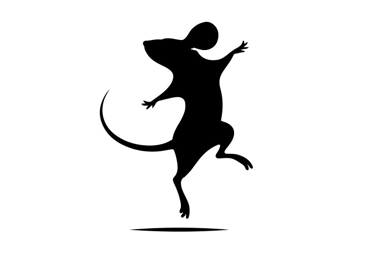 High resolution mouse silhouette Royalty Free Vector Image