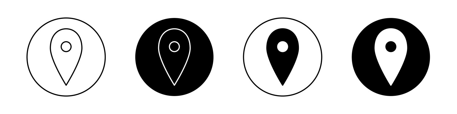 Map marker icon set Royalty Free Vector Image - VectorStock