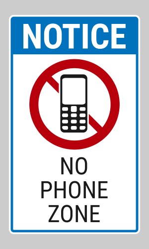 No alcohol notice sign Royalty Free Vector Image