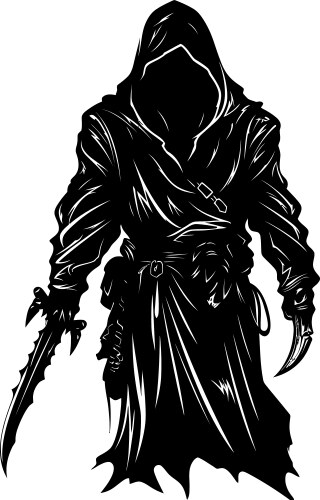 Dread reaper logo phantom executioner Royalty Free Vector