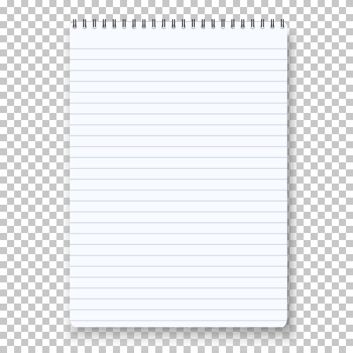 Blank notepad notebook with white lined pages Vector Image