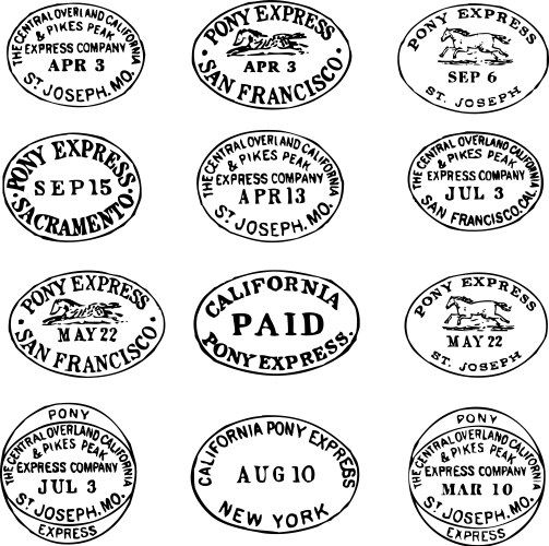 Vintage stamp set Royalty Free Vector Image - VectorStock