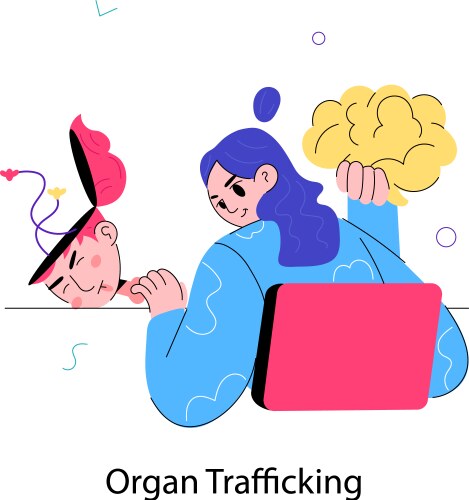 Organ trafficking Royalty Free Vector Image - VectorStock