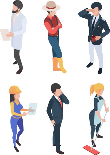 Isometric Human Figure Vector Images (over 1,300)