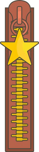 Short zip icon cartoon style Royalty Free Vector Image