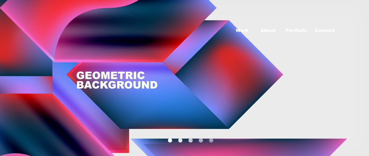 Vibrant geometric background with red blue and Vector Image