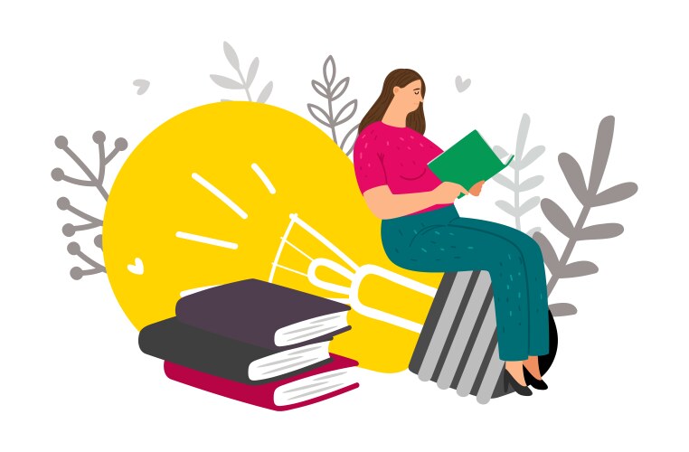 Creative learning and thinking concept Royalty Free Vector