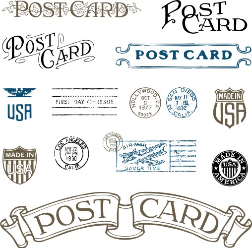 Vintage stamp set Royalty Free Vector Image - VectorStock