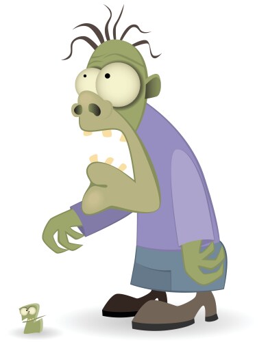 Blue zombie Royalty Free Vector Image - VectorStock