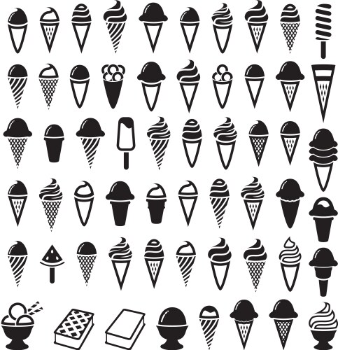 Ice Cream Black and White Vector Images (over 62,000)