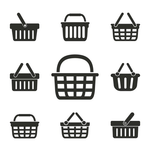 Shopping mall or store icon set Royalty Free Vector Image