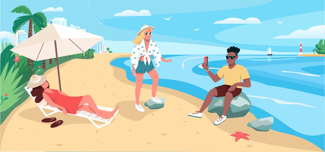Beach Scene Cartoon Vector Images (over 8,500)