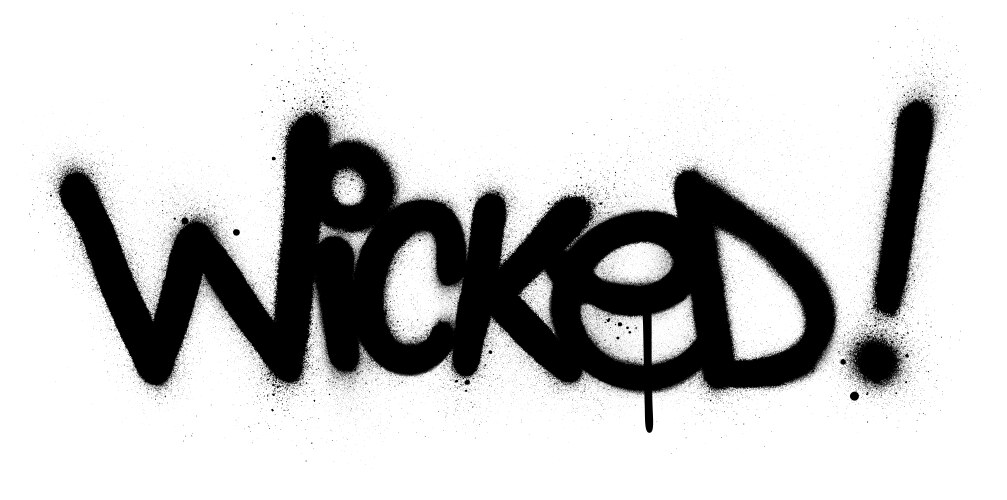 Graffiti pink word sprayed in black over white Vector Image