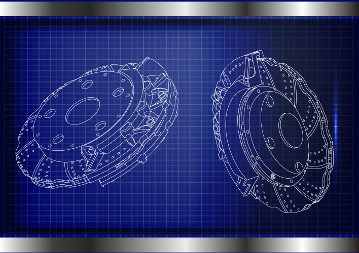 3d model of the brake disc Royalty Free Vector Image