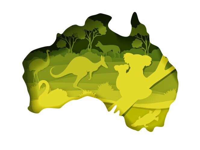 Australia Cartoon Map Vector Images (over 1,300)