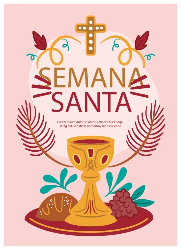 Baptism ceremony poster template Royalty Free Vector Image