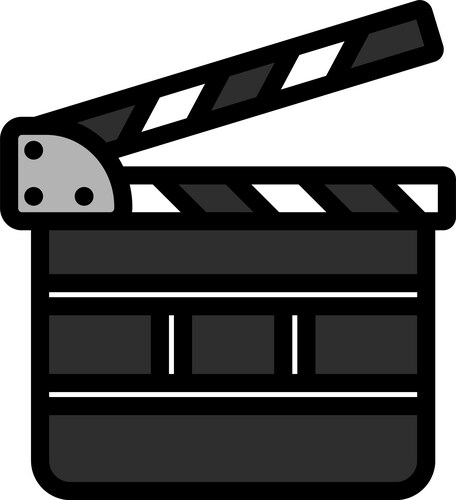 Movie clap board icon Royalty Free Vector Image