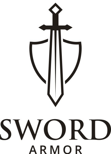 Flying sword logo design inspiration Royalty Free Vector