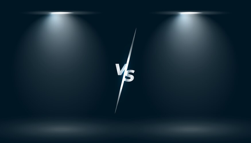 Versus glowing portal Royalty Free Vector Image