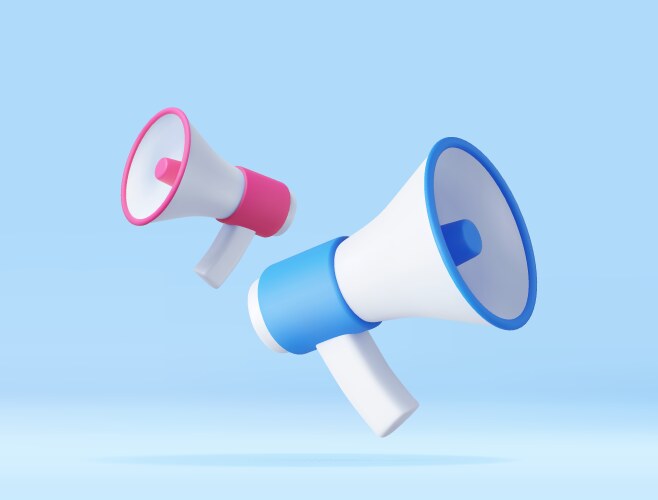 Important announcement megaphone announces news Vector Image