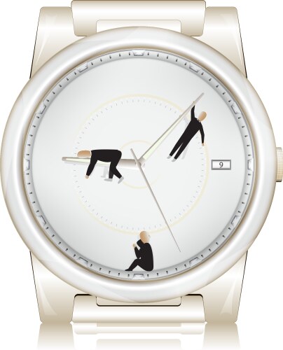 Time management lack of concept businessman Vector Image