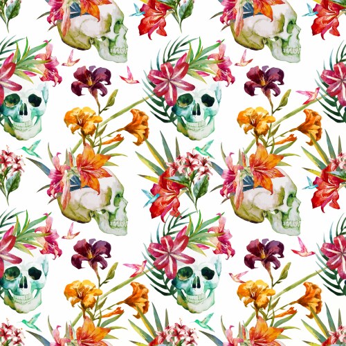 Skull pattern Royalty Free Vector Image - VectorStock