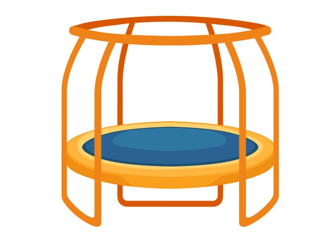 Trampoline bounce platform for children isolated Vector Image
