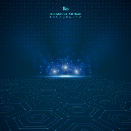 Abstract dark blue geometric background Royalty Free Vector