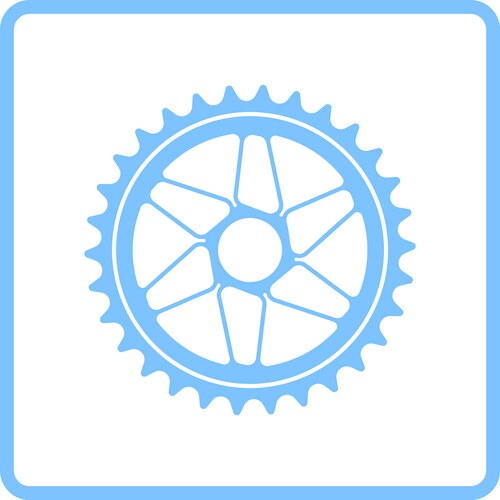 Bike gear star icon Royalty Free Vector Image - VectorStock