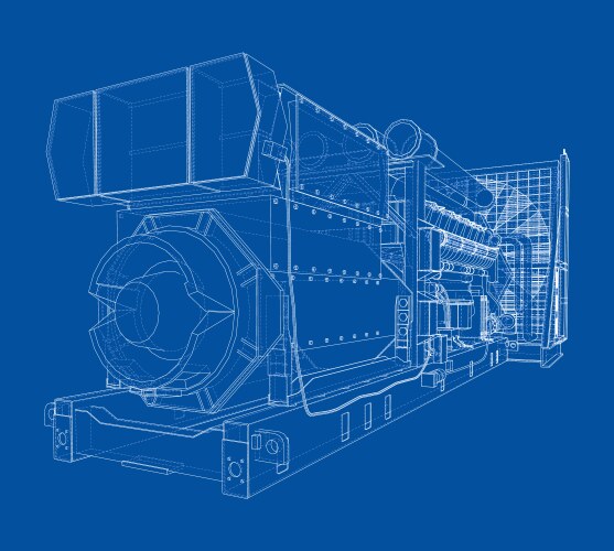 Container type generator drawing Royalty Free Vector Image