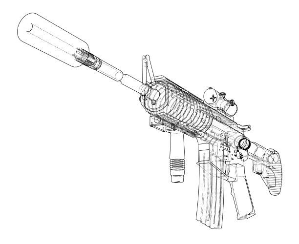 Hk416 Royalty Free Vector Image - VectorStock