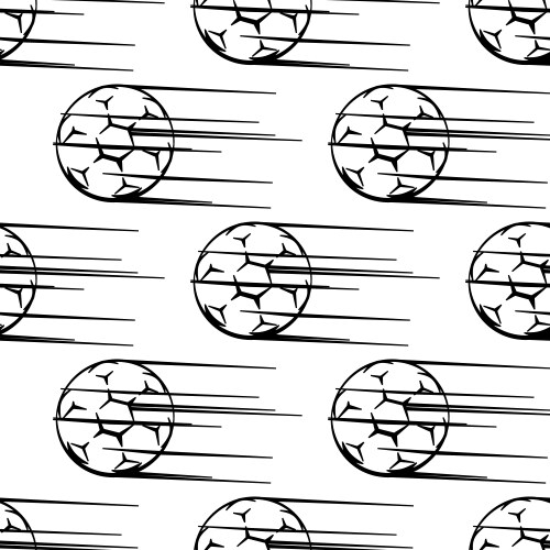 Football or soccer balls seamless pattern Vector Image