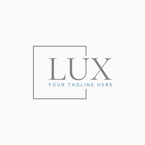Initial letter lux serif font with ellipse swoosh Vector Image