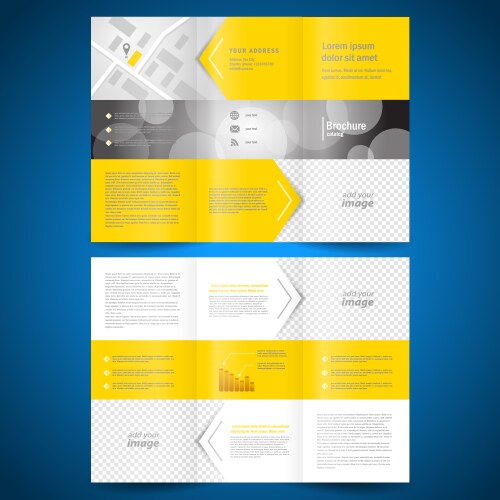 Brochure folder leaflet origami geometric Vector Image