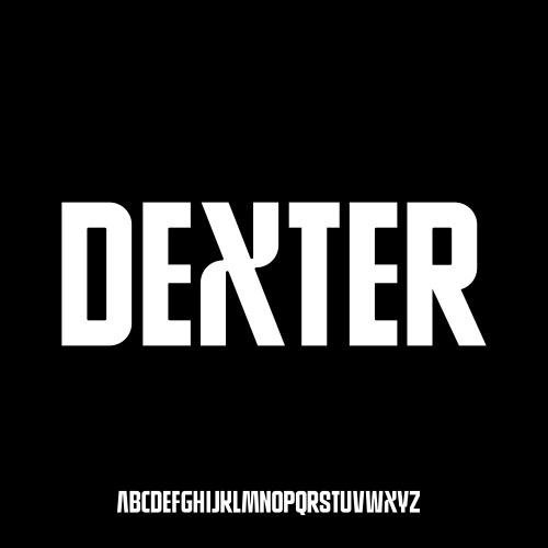 Modern sharp sans serif display font Royalty Free Vector