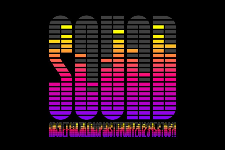 80s retro font disco style alphabet and numbers Vector Image