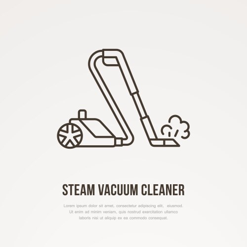 Vacuum cleaner concept logotype template design Vector Image