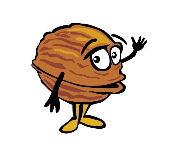 Walnuts icon cartoon style Royalty Free Vector Image