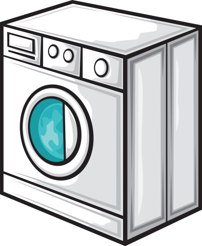 Washing machine clip art Royalty Free Vector Image