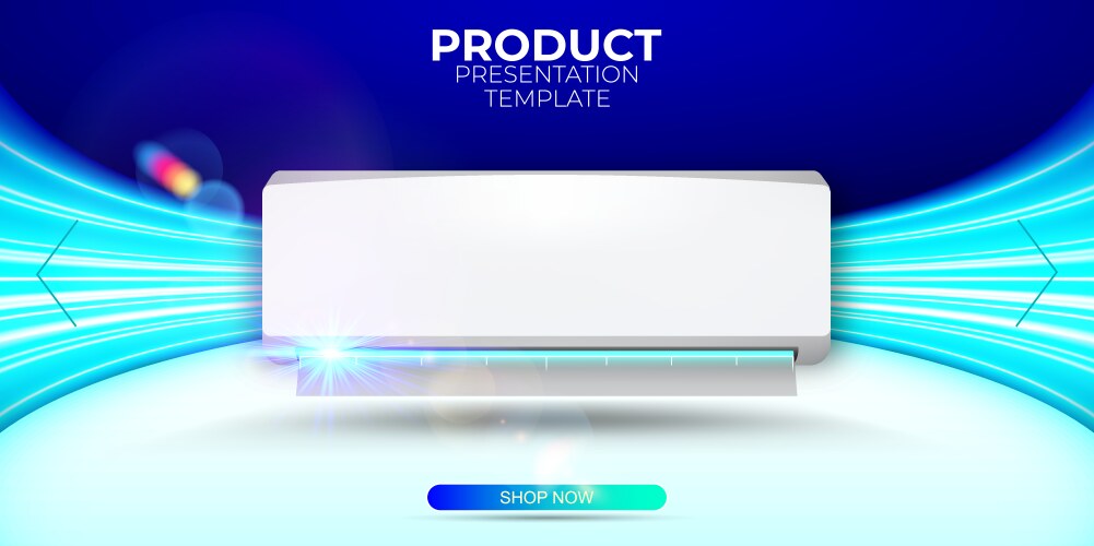 Air Conditioner Cooling Banner Royalty Free Vector Image