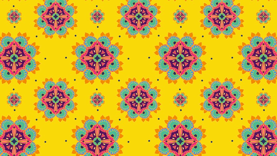 Cute shubh diwali diya pattern red background Vector Image