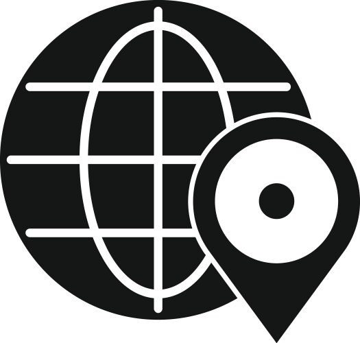 Global target aiming earth globe with crosshair Vector Image