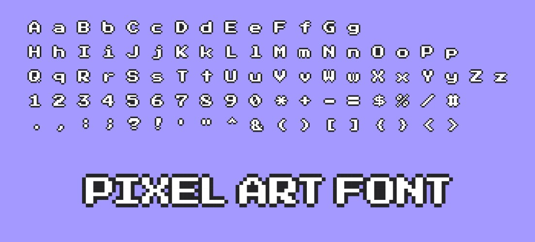 Lowercase Pixel Alphabet Vector Images (over 100)