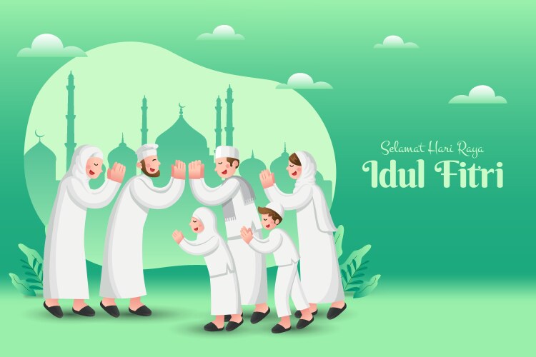 Hari raya cartoon Vector Images & Graphics for Commercial Use | VectorStock