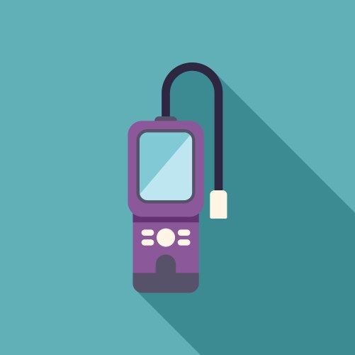 Digital gas detector measuring methane level Vector Image